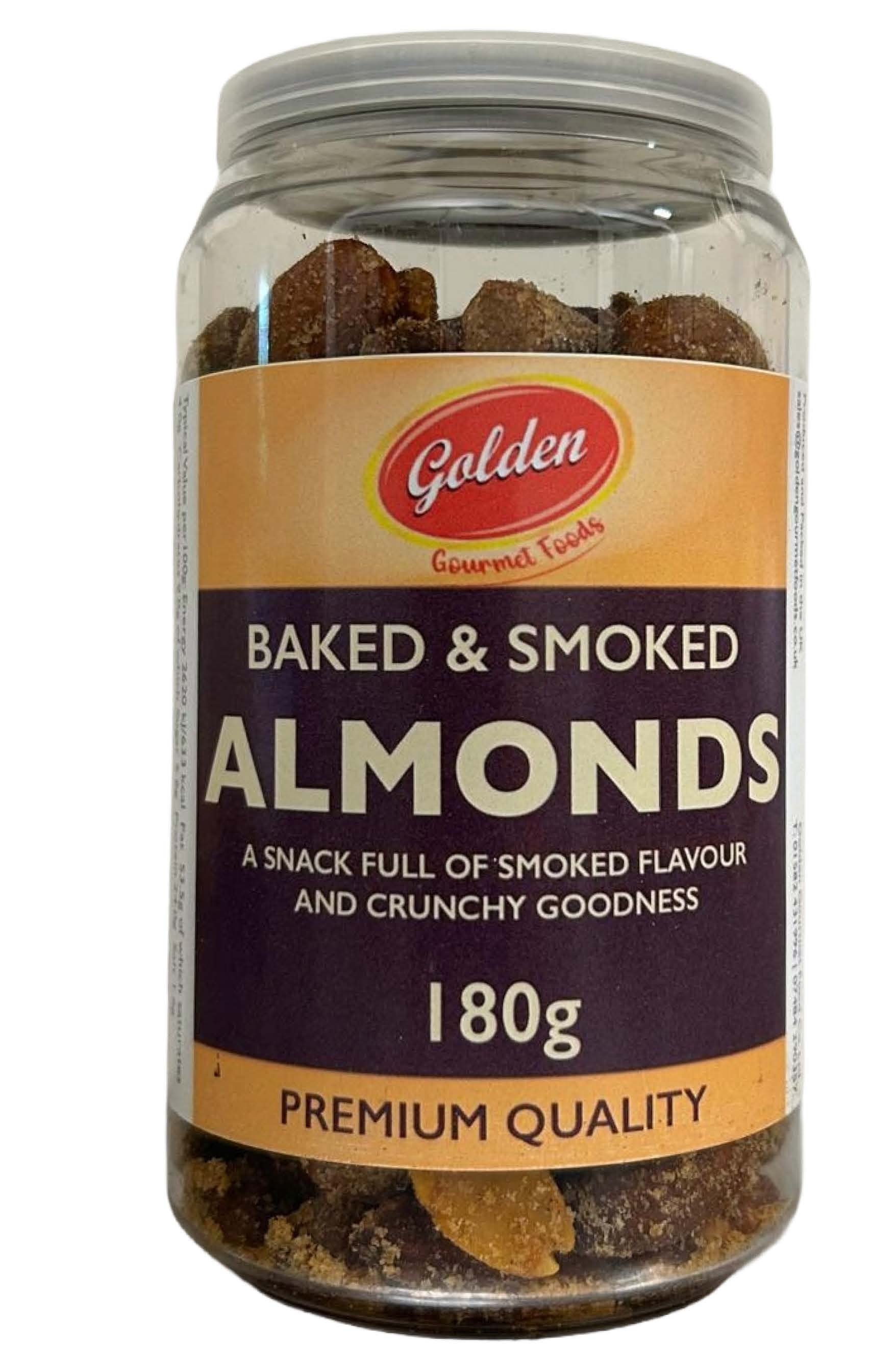 ALMOND BAKED SMOKED SEASONED 180G | pack of 6 – GOLDEN GOURMET FOODS